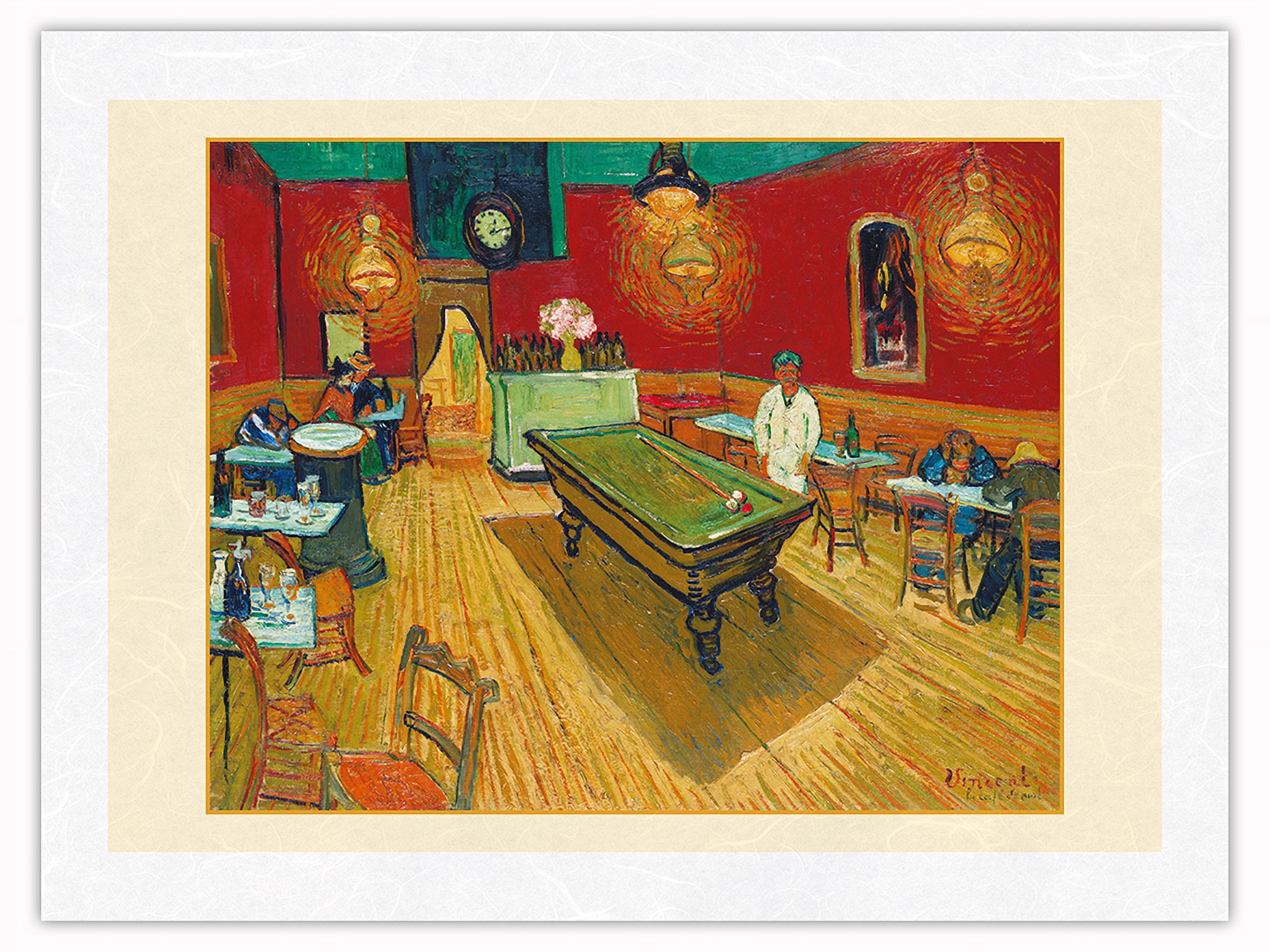 The Night Café (Le Café de Nuit) - From an Original Color Painting by Vincent van Gogh c.1888 ...