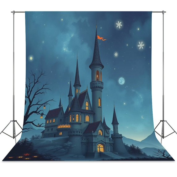 Night Castle Scene Party Backdrop Birthday Decoration Backgrounds for ...