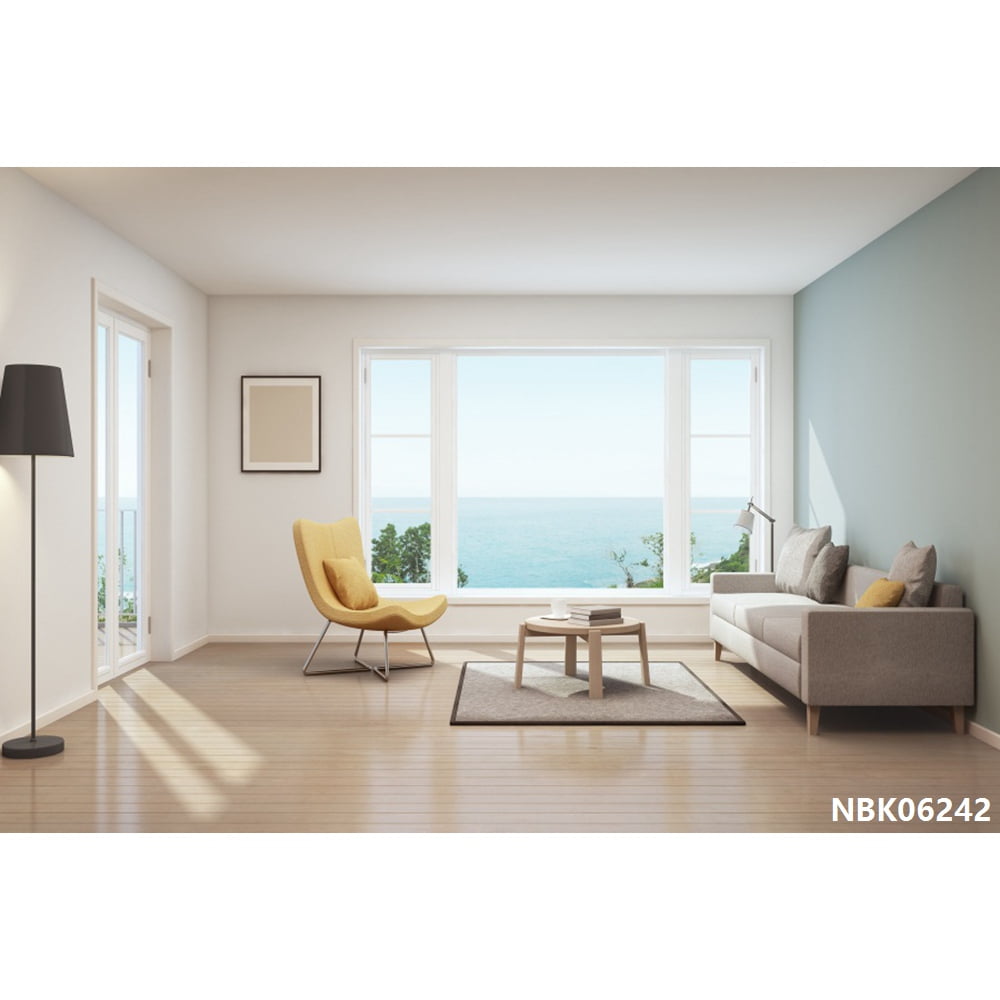 Night City Modern Buildings Curtain Window Interior Decor Photography ...