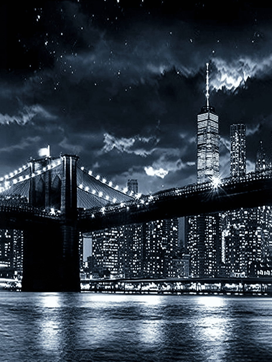 Night Cityscape Decor Art/Canvas Print， Suitable for Living Room ...
