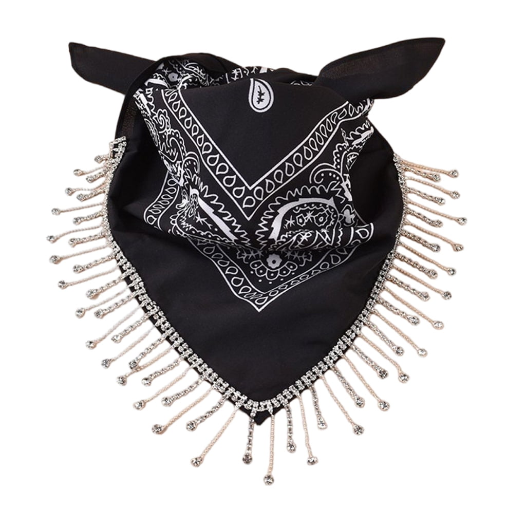 Night Club Party Bandana Head Scarf Cashew Flower Neck Scarf for Stage ...
