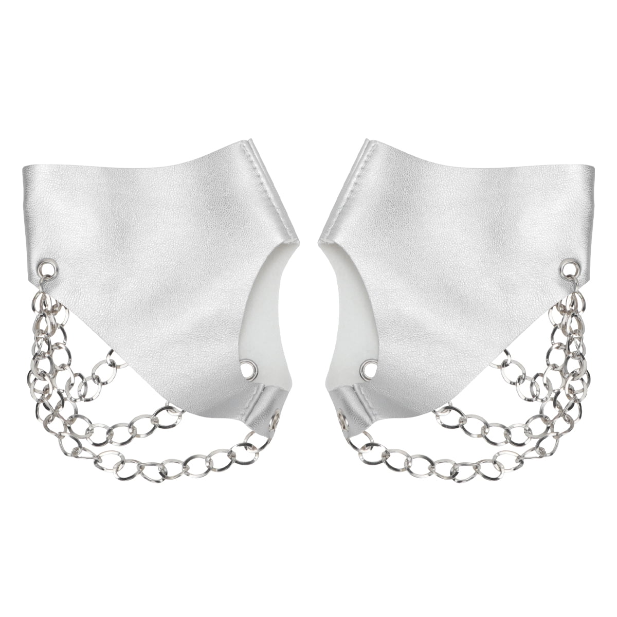 Night Club Punk Fingerless PU Leather Gloves Stage Performance Show 3 ...