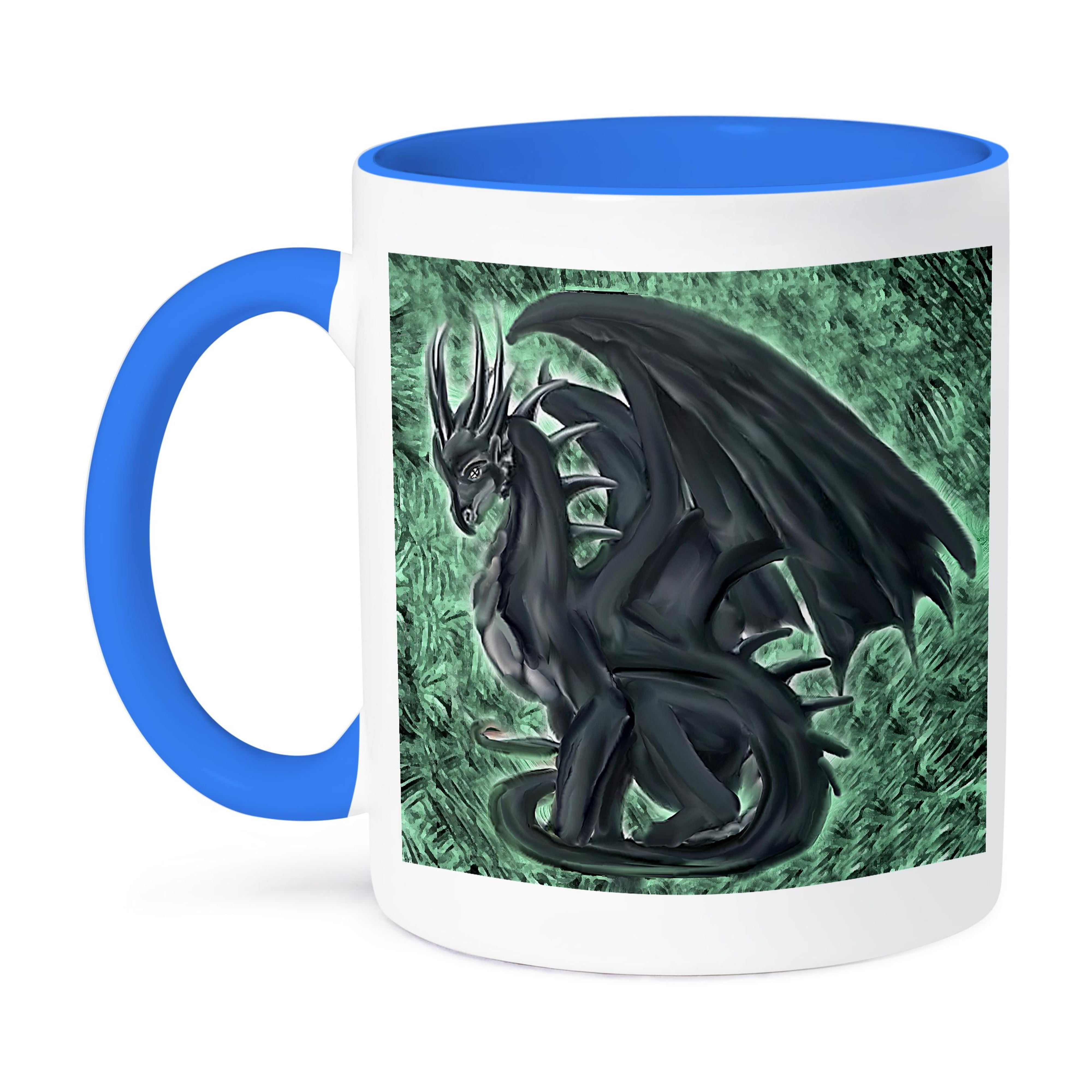 3dRose, Night Dragon, 15oz Two-Tone Blue Mug - Walmart.com