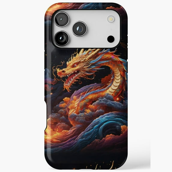 Night Dragon In The Sky Fantasy Art iPhone Case 17 through 11 Pro Max ...