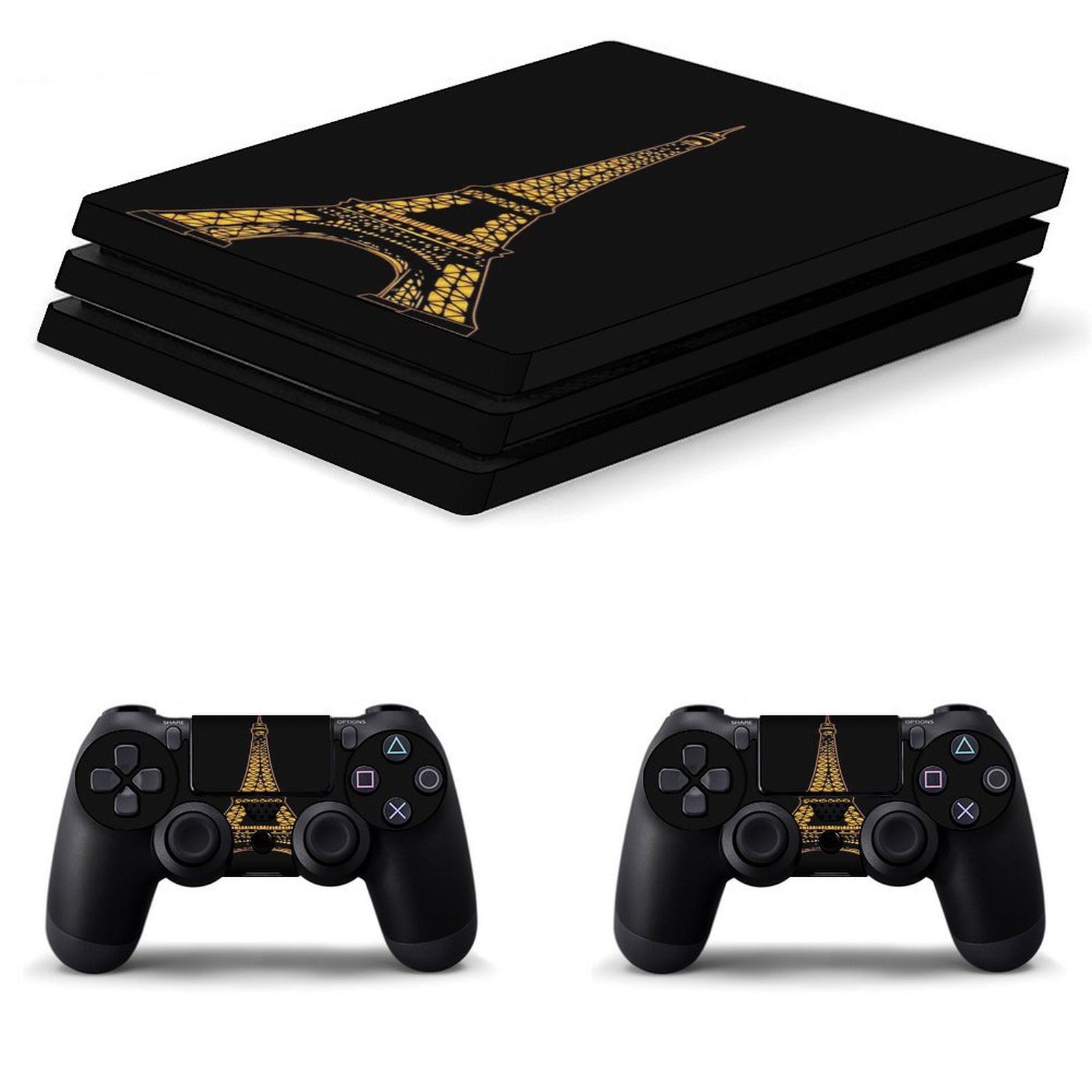 Night Eiffel Tower PS4/PS4 Pro/PS4 Slim Skin Sticker For Console And ...