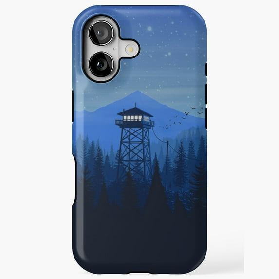 Night Firewatch Background Scenic Artistic Pattern Case iPhone 17 ...