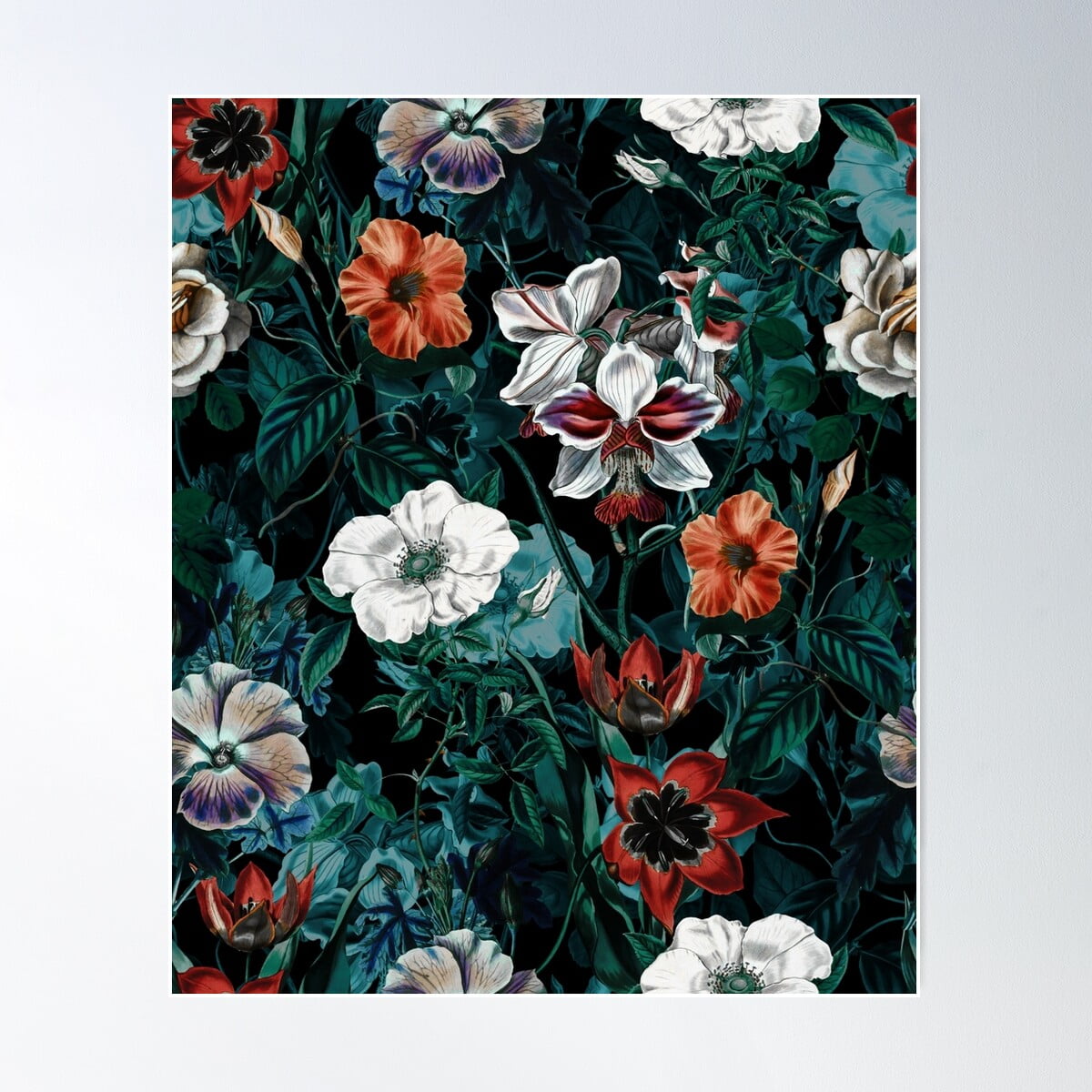 Night Forest Xxi Poster Wall Art, Modern Wall Decor For Living Room ...