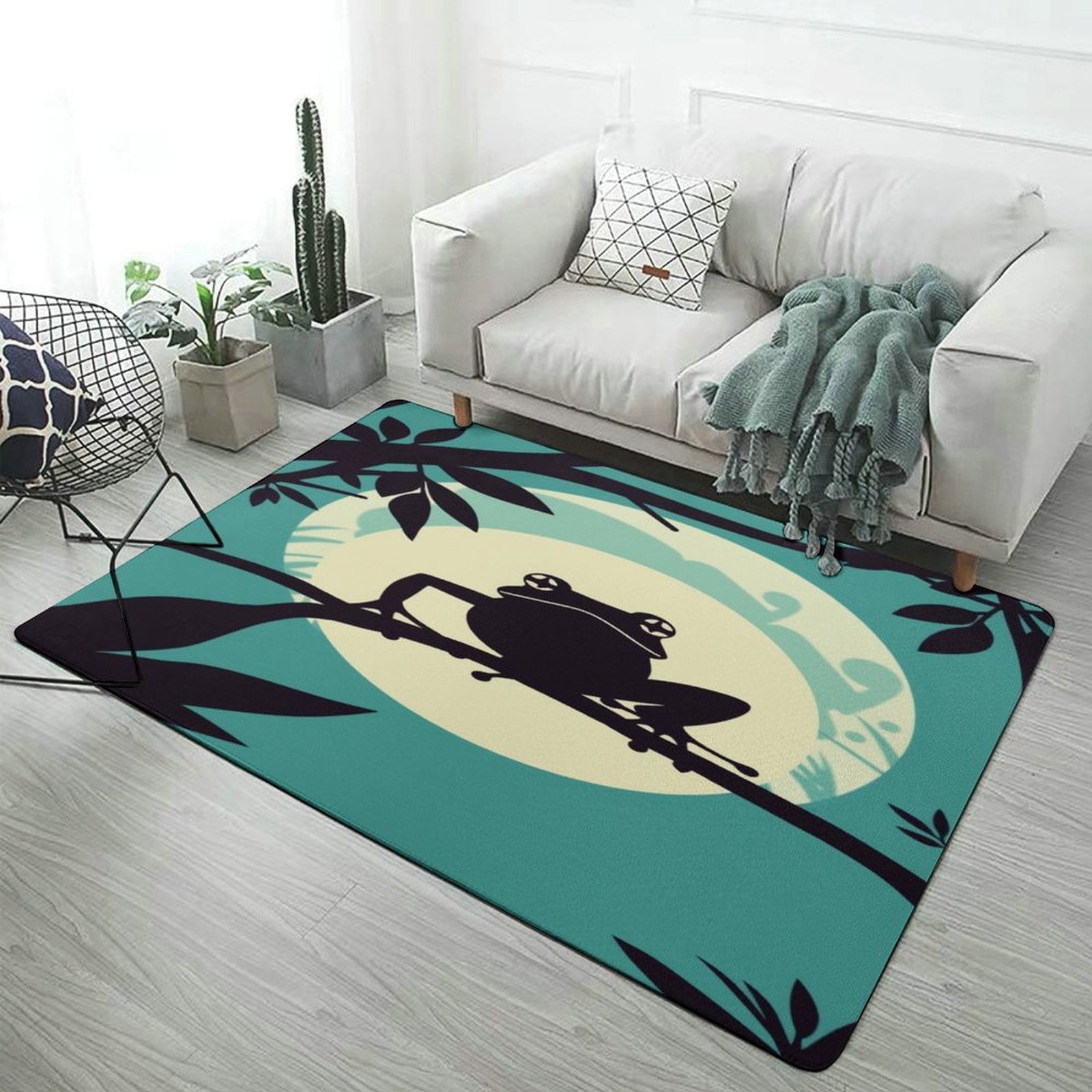 Night Frog Moon Carpet Large Size Living Room American Style Rugs ...