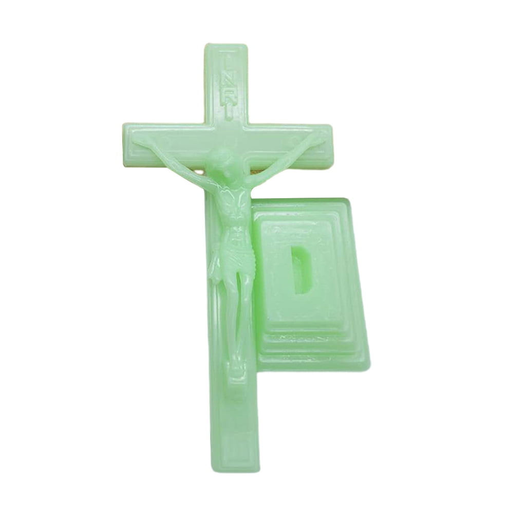Night Glow Cross Ornament Resin Wall Crucifix Resplendent Religious ...