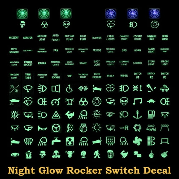 Decoration Sticker Labels Glow Label Night 132Pcs Switch Accessory ...