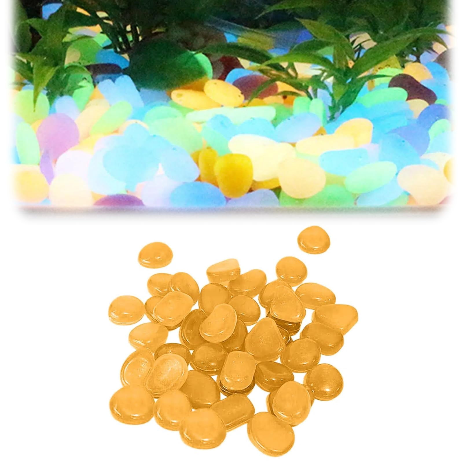 Night Guide Pebblesglow in the Dark, Colorful Luminous Garden Stones ...