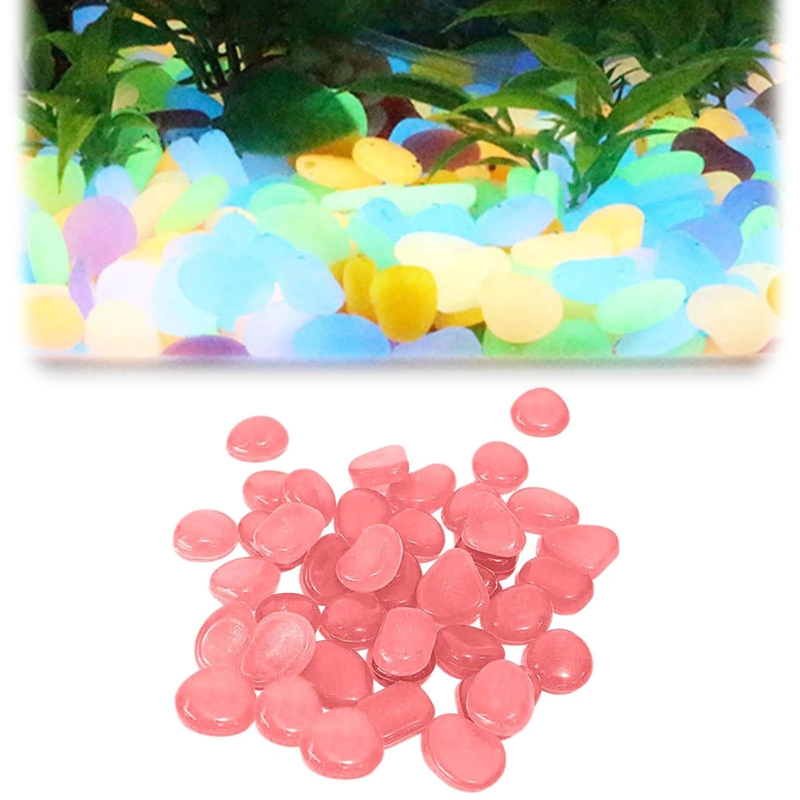 Night Guide Pebblesglow in the Dark, Colorful Luminous Garden Stones ...