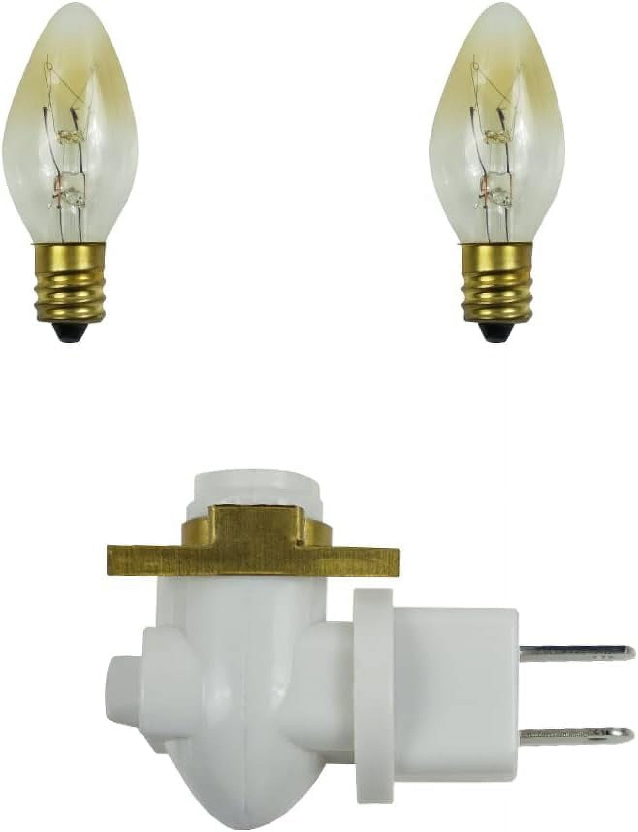 Night Lamp Base,360° Plug in Night Light Module Includes 2 Bulb,Warm ...