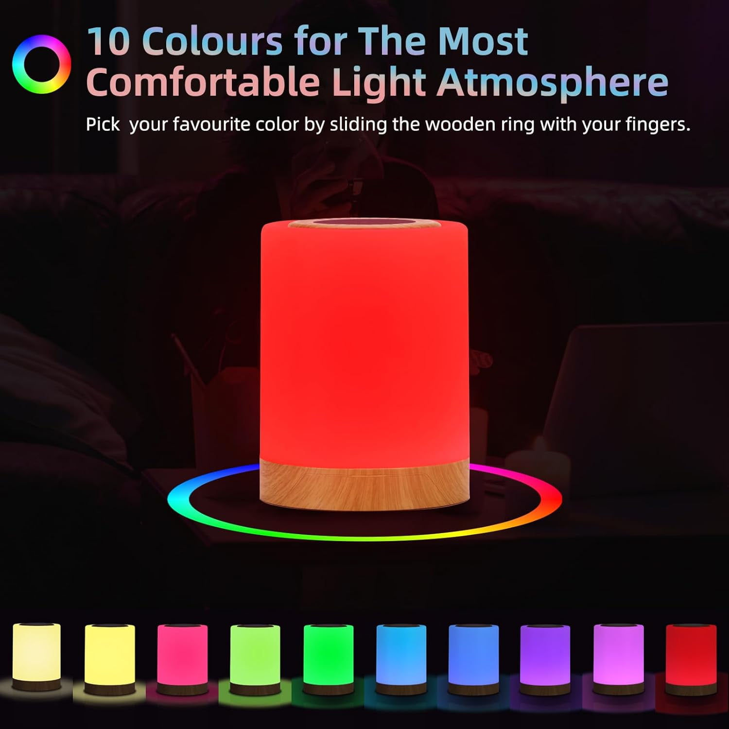 Night Lamp Color Changing Rgb Small Night Light Lamp Rechargeable ...