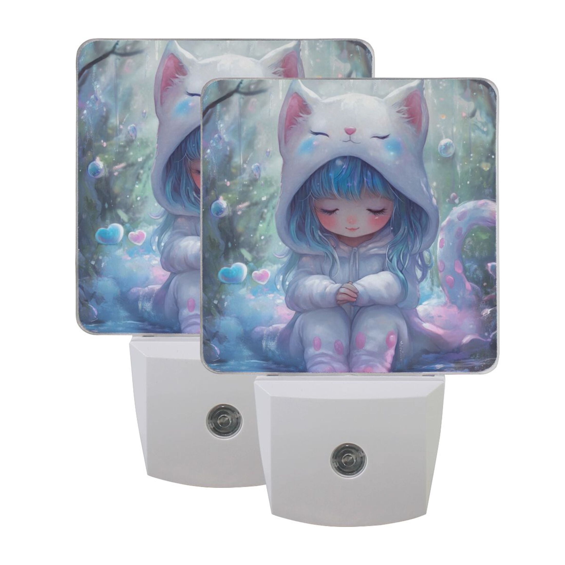 Night Light 3x4.5x1.4In LED Sensor Night Light Instruction Bedroom Baby ...