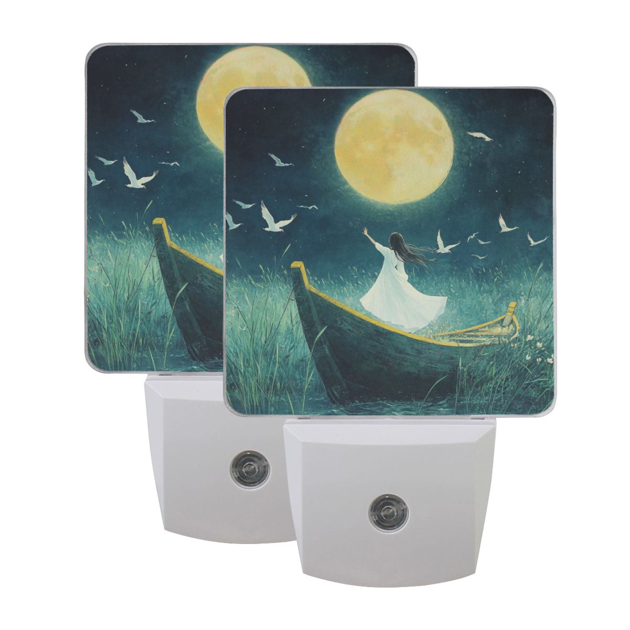Night Light 3x4.5x1.4In LED Sensor Night Light Instruction Bedroom Baby ...