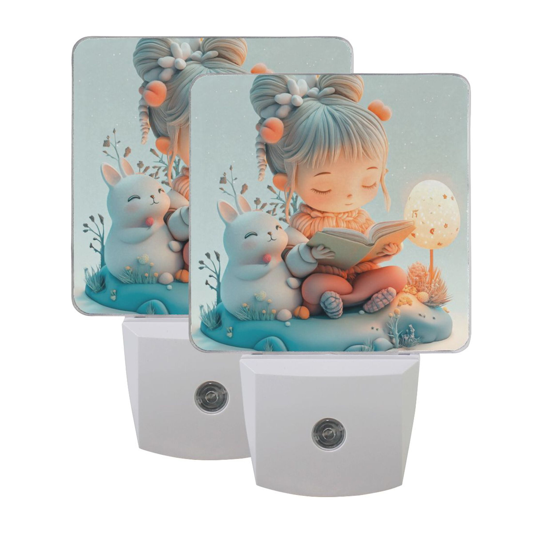 Night Light 3x4.5x1.4In LED Sensor Night Light Instruction Bedroom Baby ...