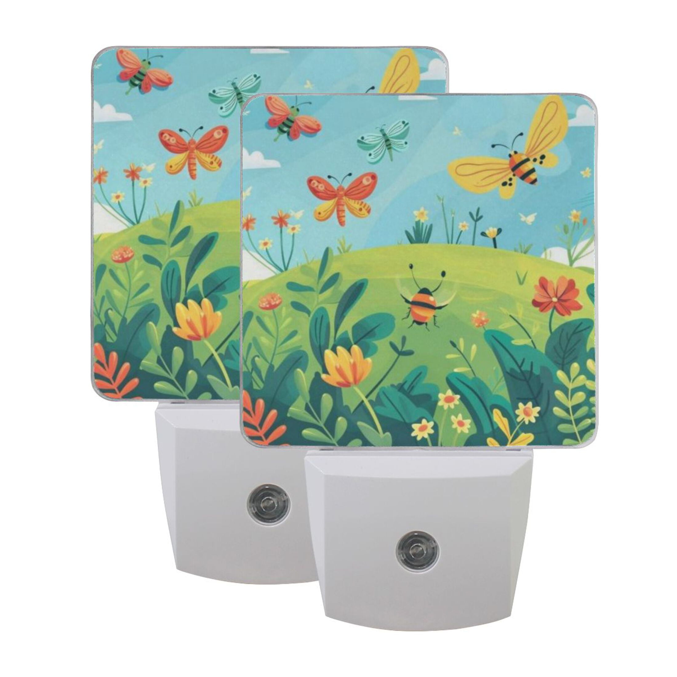 Night Light 3x4.5x1.4In LED Sensor Night Light Instruction Bedroom Baby ...