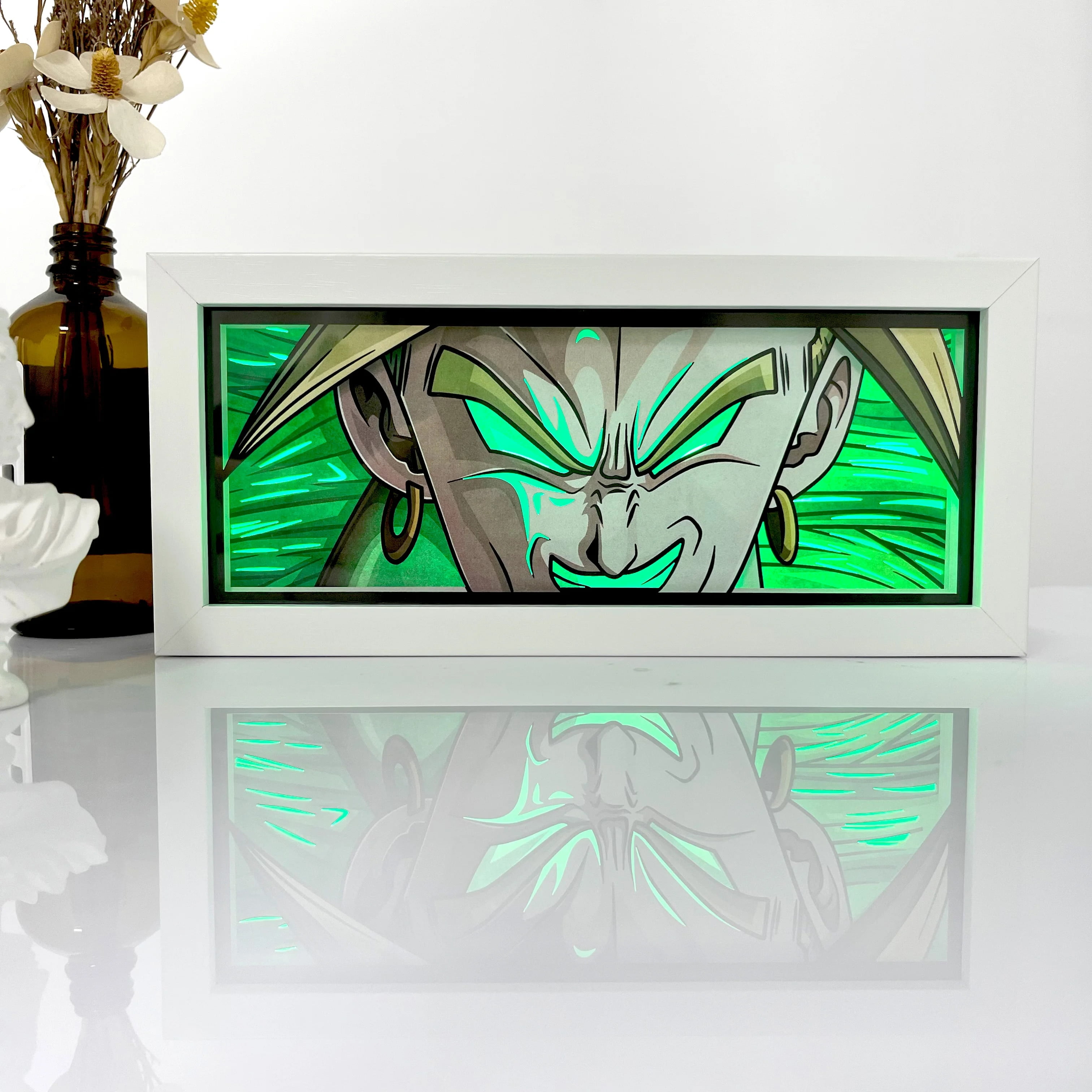 Night Light Anime Paper Cut Shadow Light Box 3D Shadow Lamp Laser Paper ...
