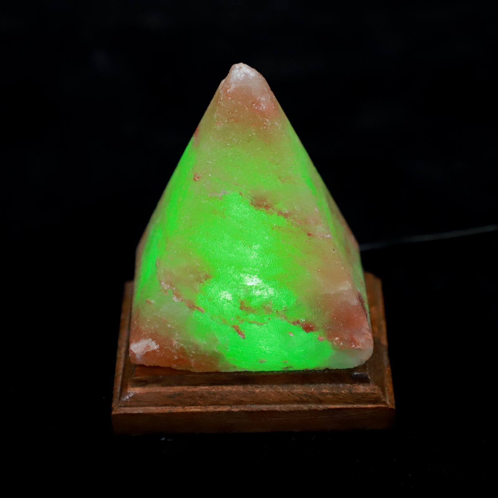 Night Light Bedroom Decor Natural Himalayan Pyramid Decorative Crystal ...