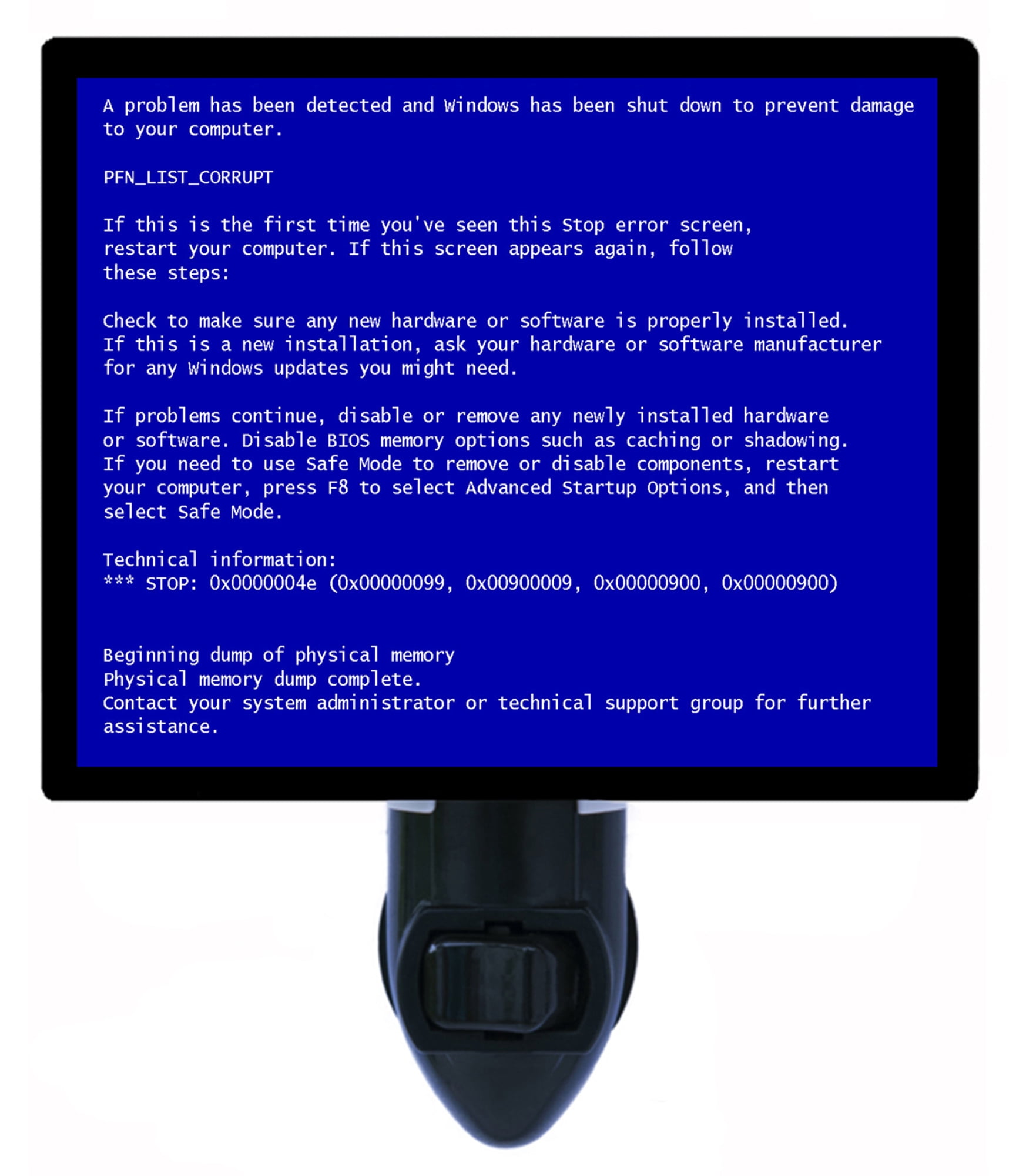 Night Light - Blue Screen of Death. | Computer Theme, Includes Free ...