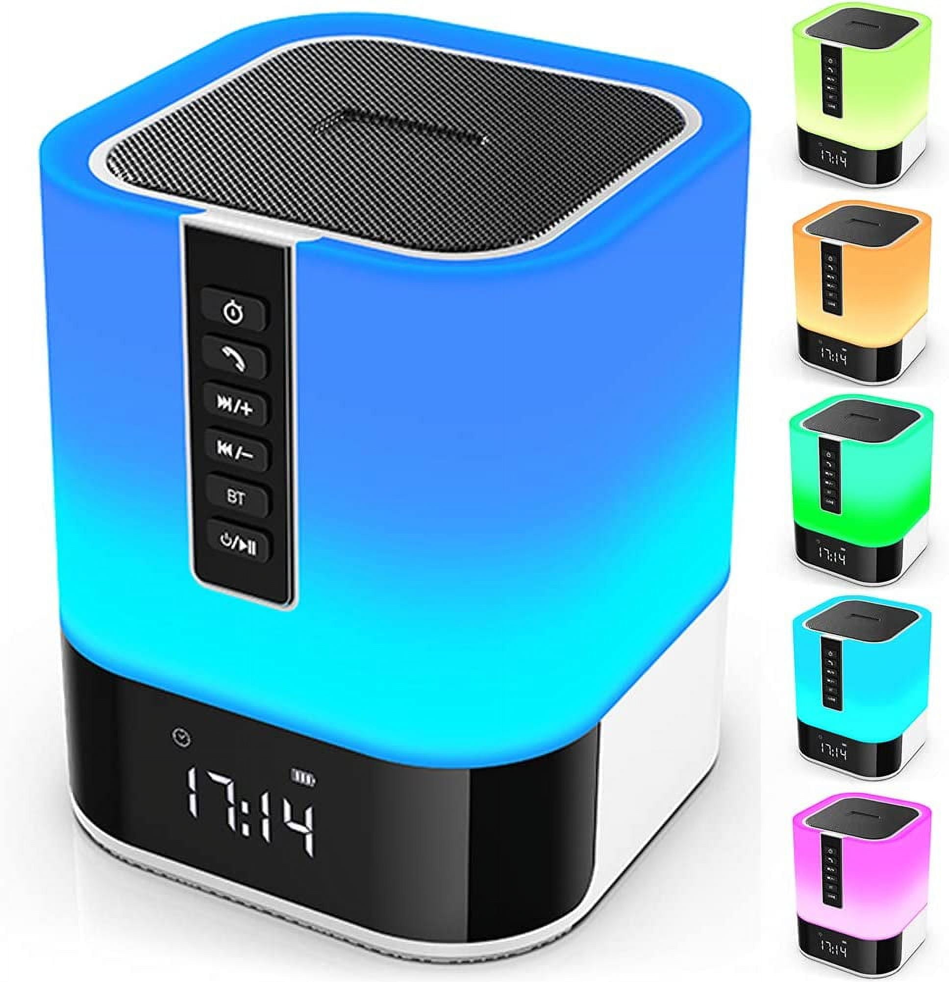 Night Light Bluetooth Speaker, 5 in 1 Touch Control Bedside Lamp ...