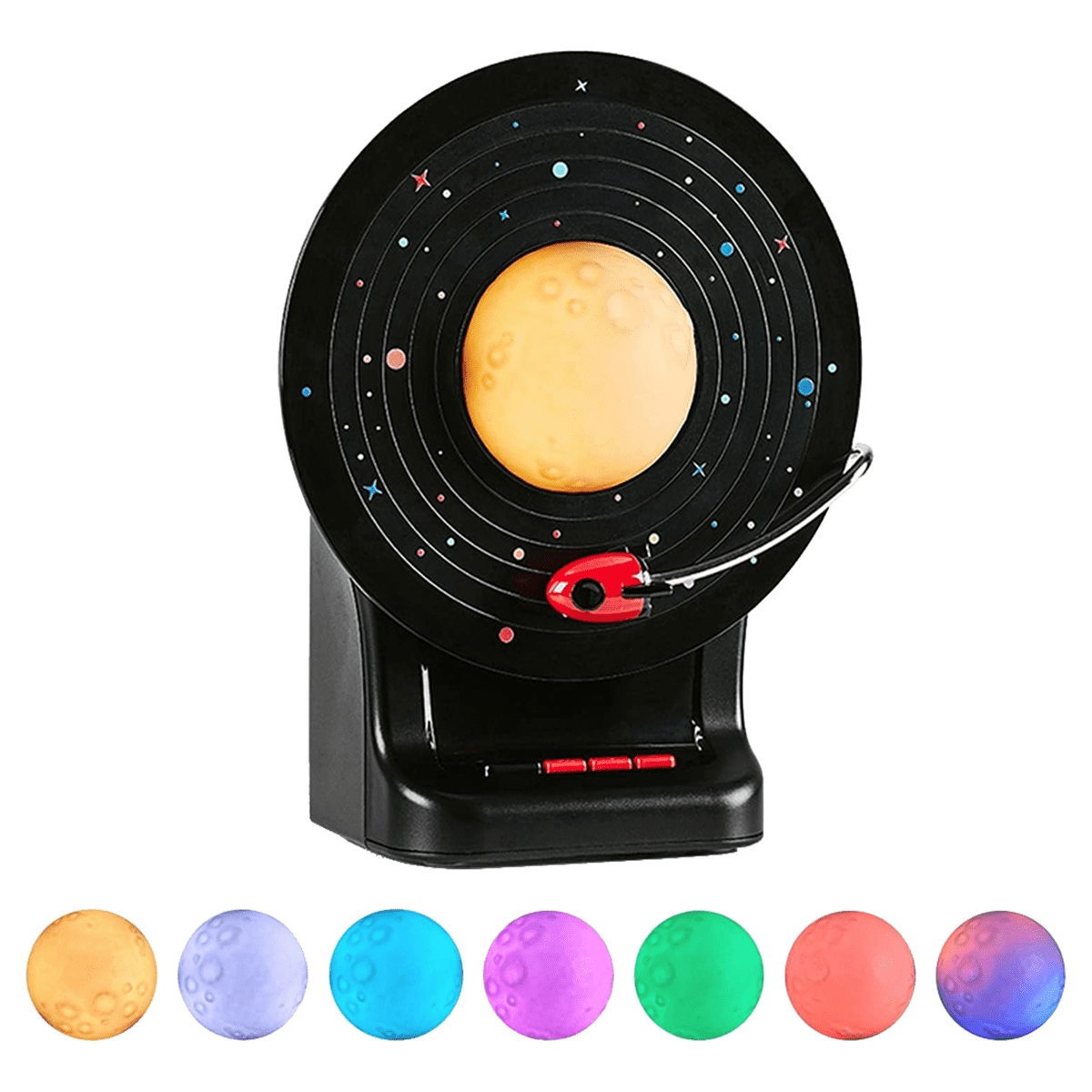 Night Light Bluetooth Speaker, Moon Lamp, Retro Colorful Ambient ...