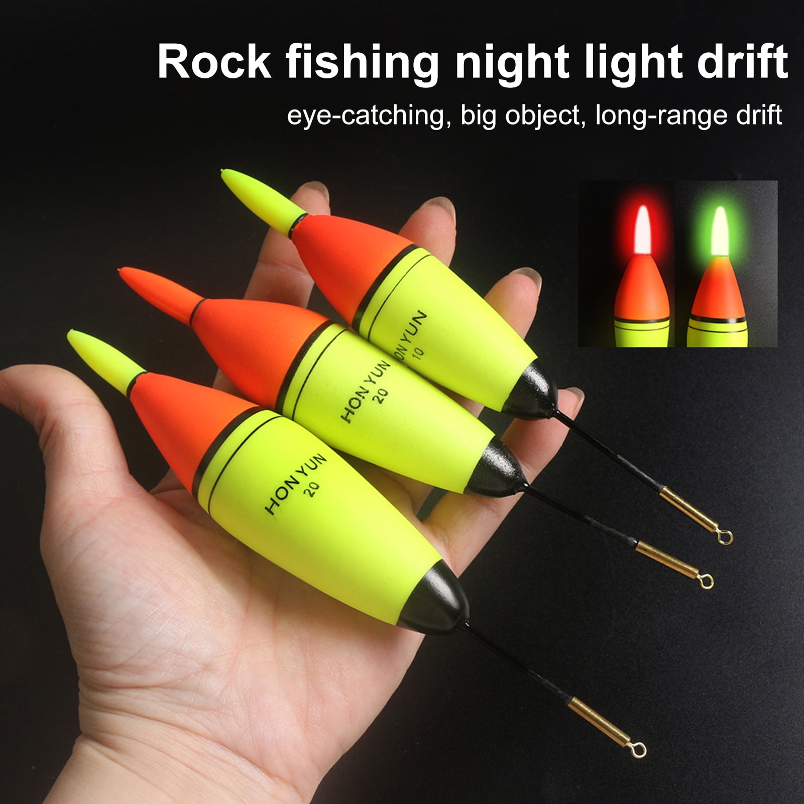 Night Light Bobber Lightweight High Buoyancy Fishing EVA Thicken Tail ...