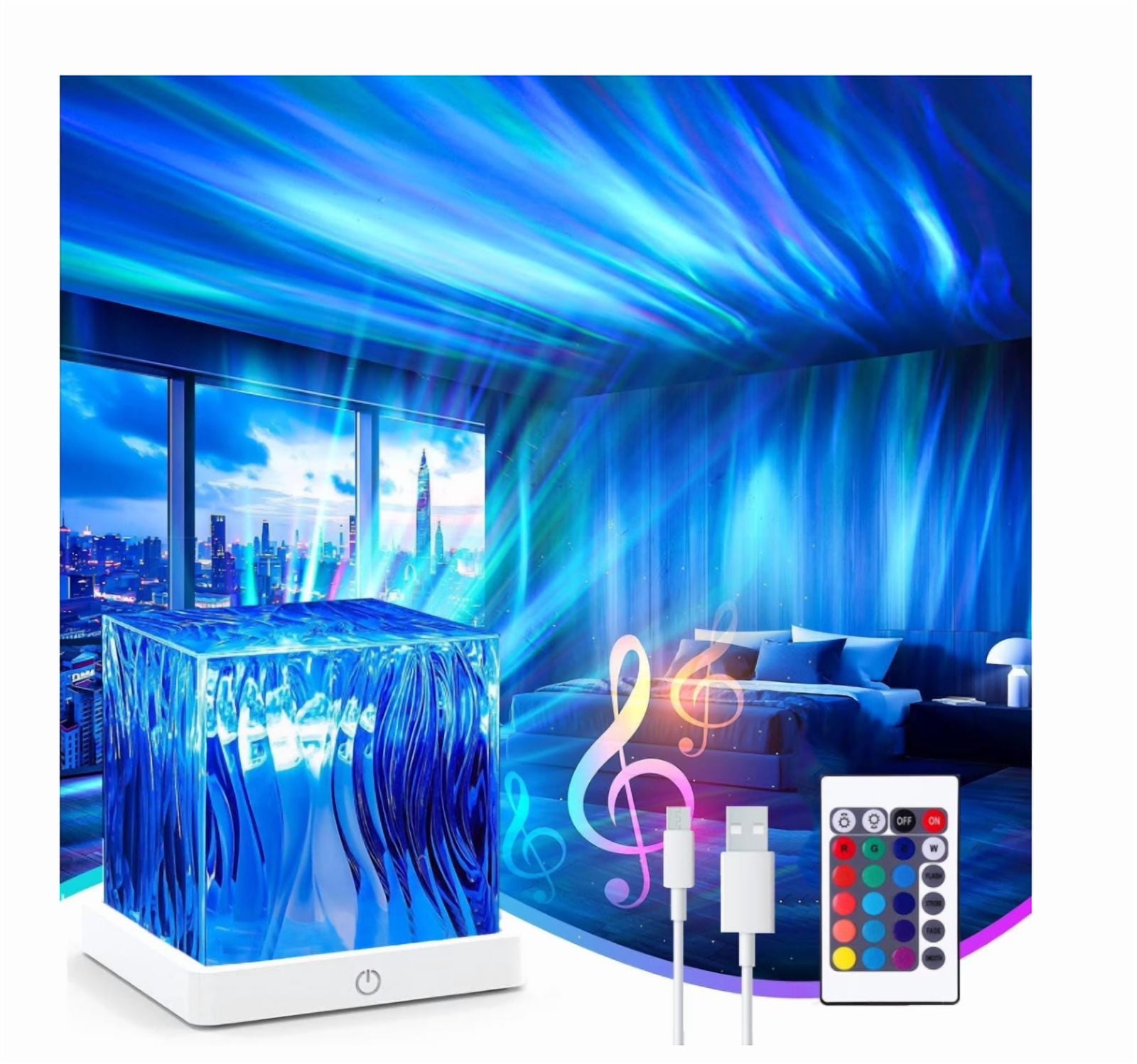 Night Light Borealis Night Light Projector, Magical Northern Lights for ...