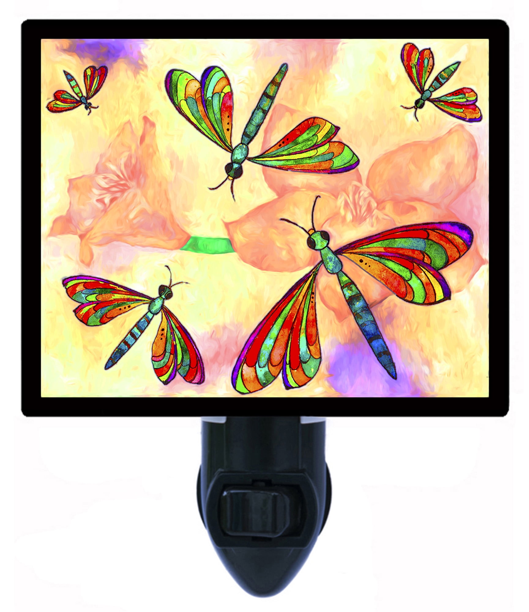 Night Light - Colorful Dragonflies. | Dragonfly Theme, Includes Free ...