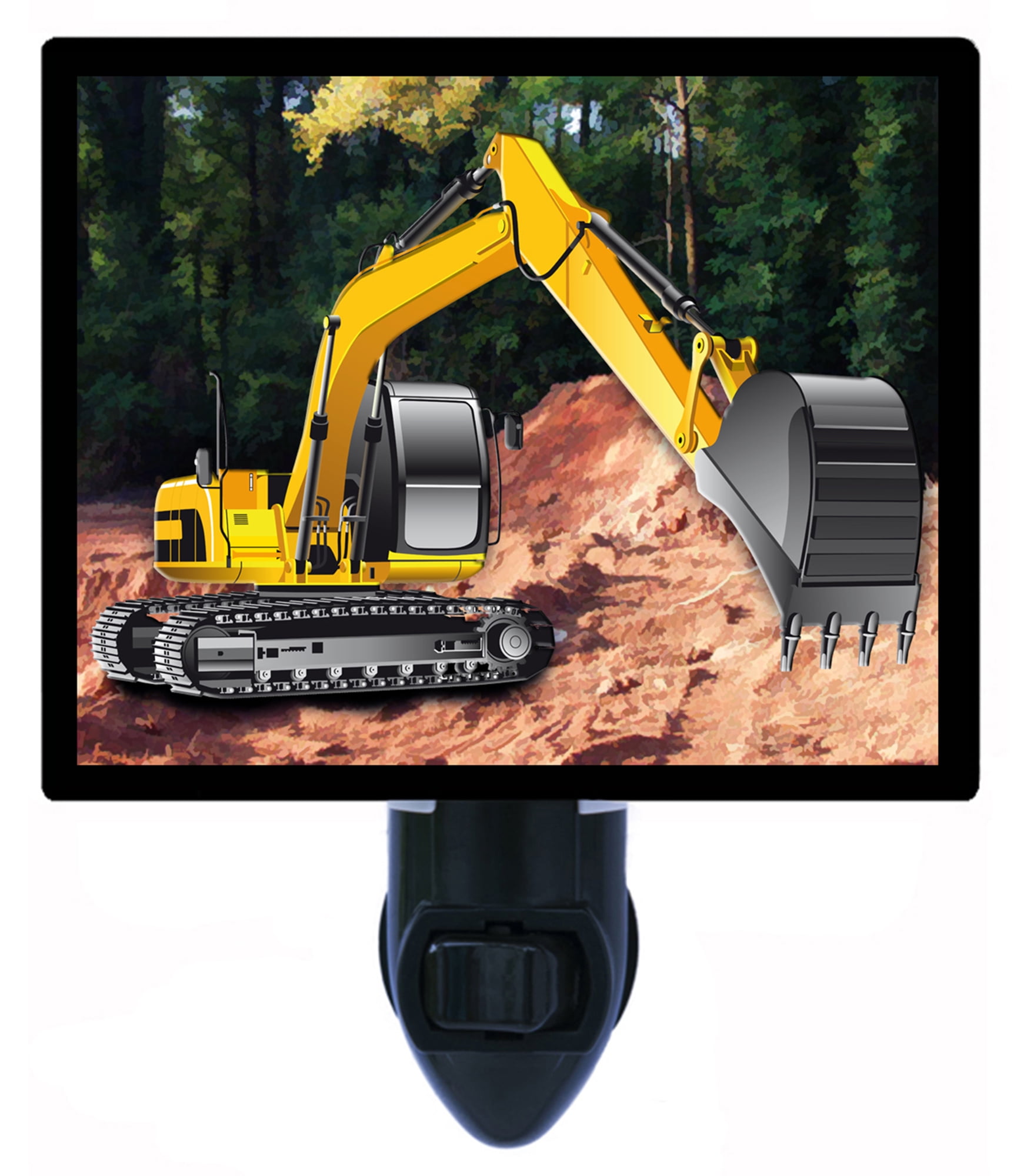 Night Light - Crawler-Excavator. | Truck Theme, Includes Free ...