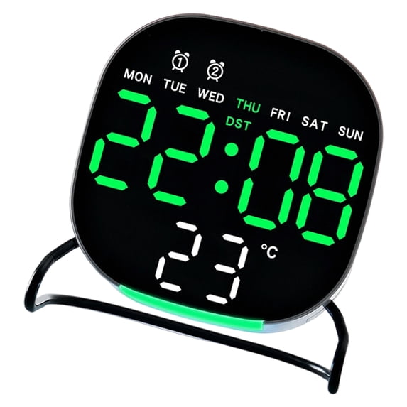 Night Light Digital Alarm Clock Electric Desk Clock with Indoor ...
