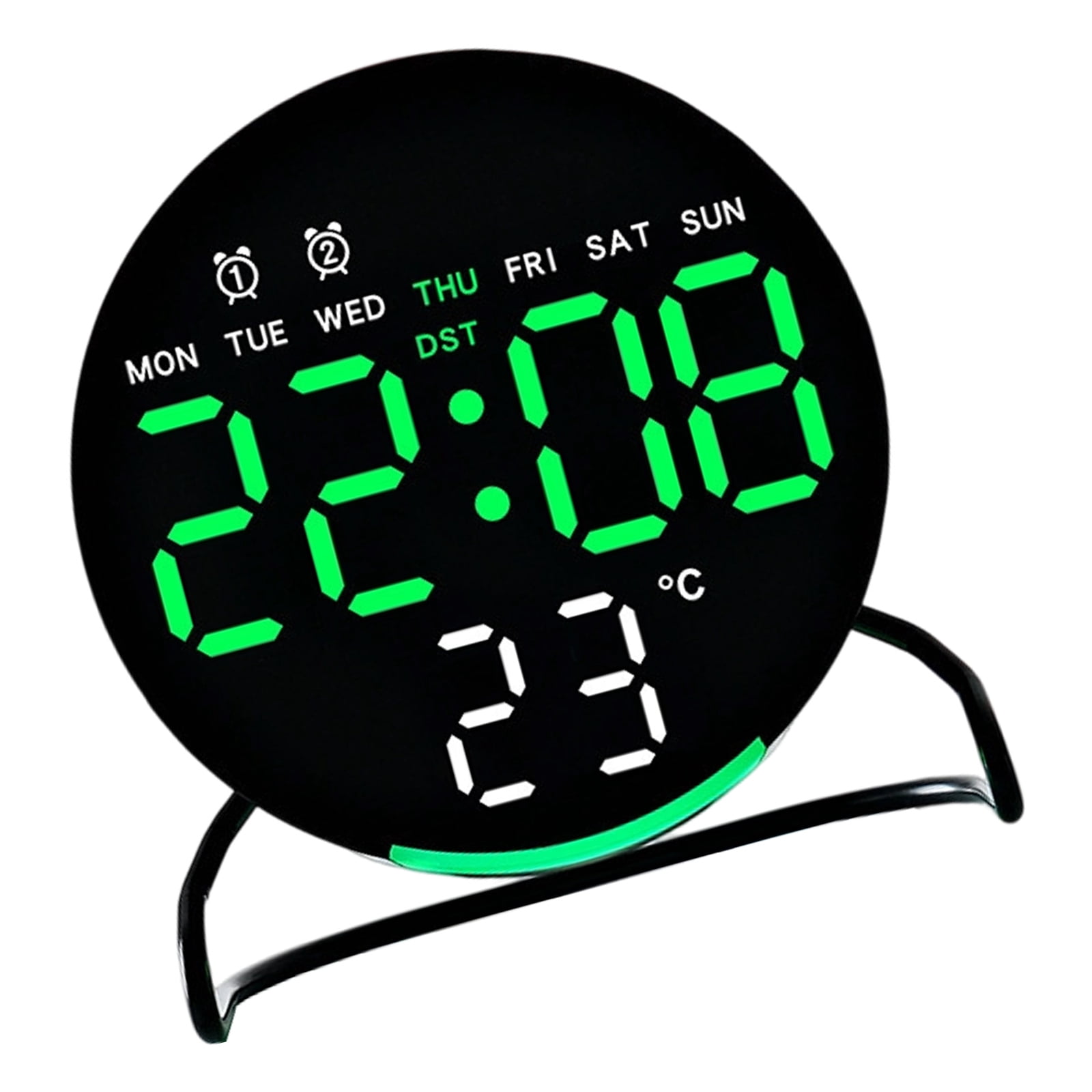 Night Light Digital Alarm Clock Electric Desk Clock with Indoor ...