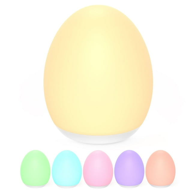 Night Light, Egg Light for Nursery with 7 RGB Colors Changeable ...
