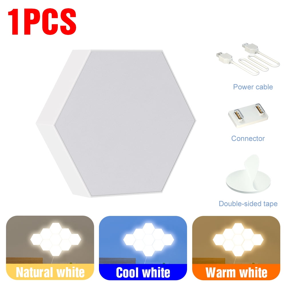 Night Light Honeycomb Hexagon Modular Quantum Lamp DIY Creative Modern ...