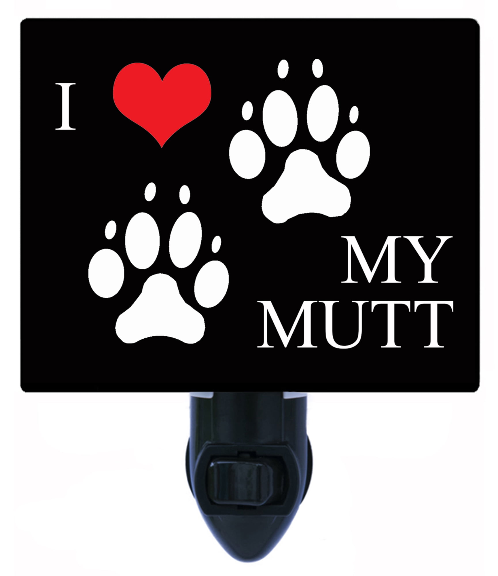 Night Light - I Heart My Mutt. | Dog Theme, Includes Free Switchable ...