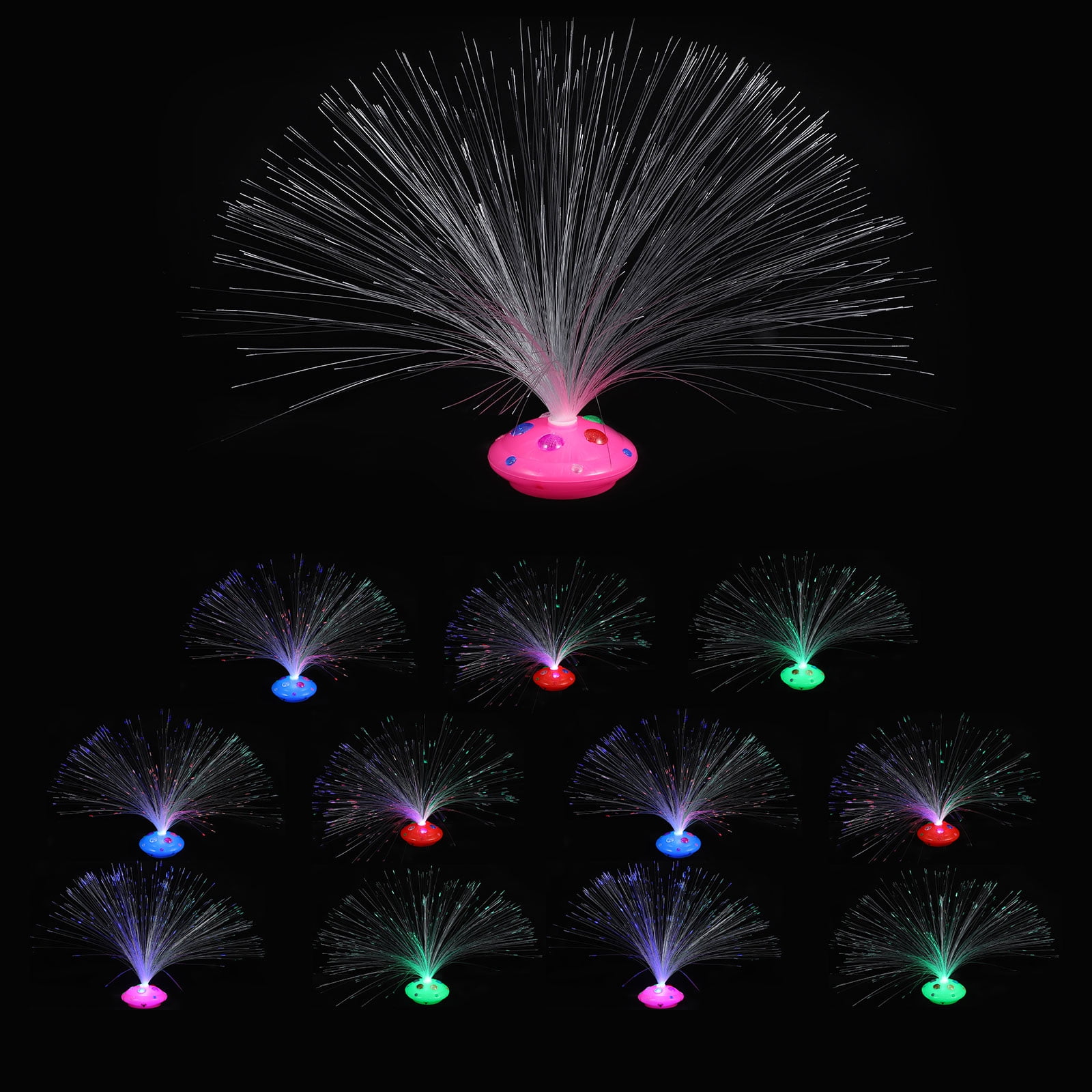 Night Light LED Wand Battery Powered Button Fiber Optic Child Bulk Toy ...