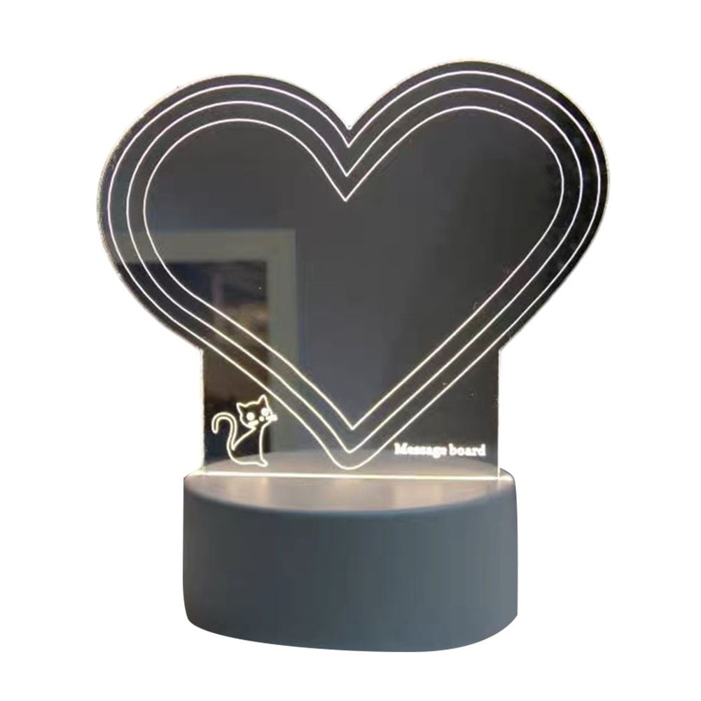 Night Light Love Acrylic Dry Erase Board Lamp Lighted Doodle Message ...