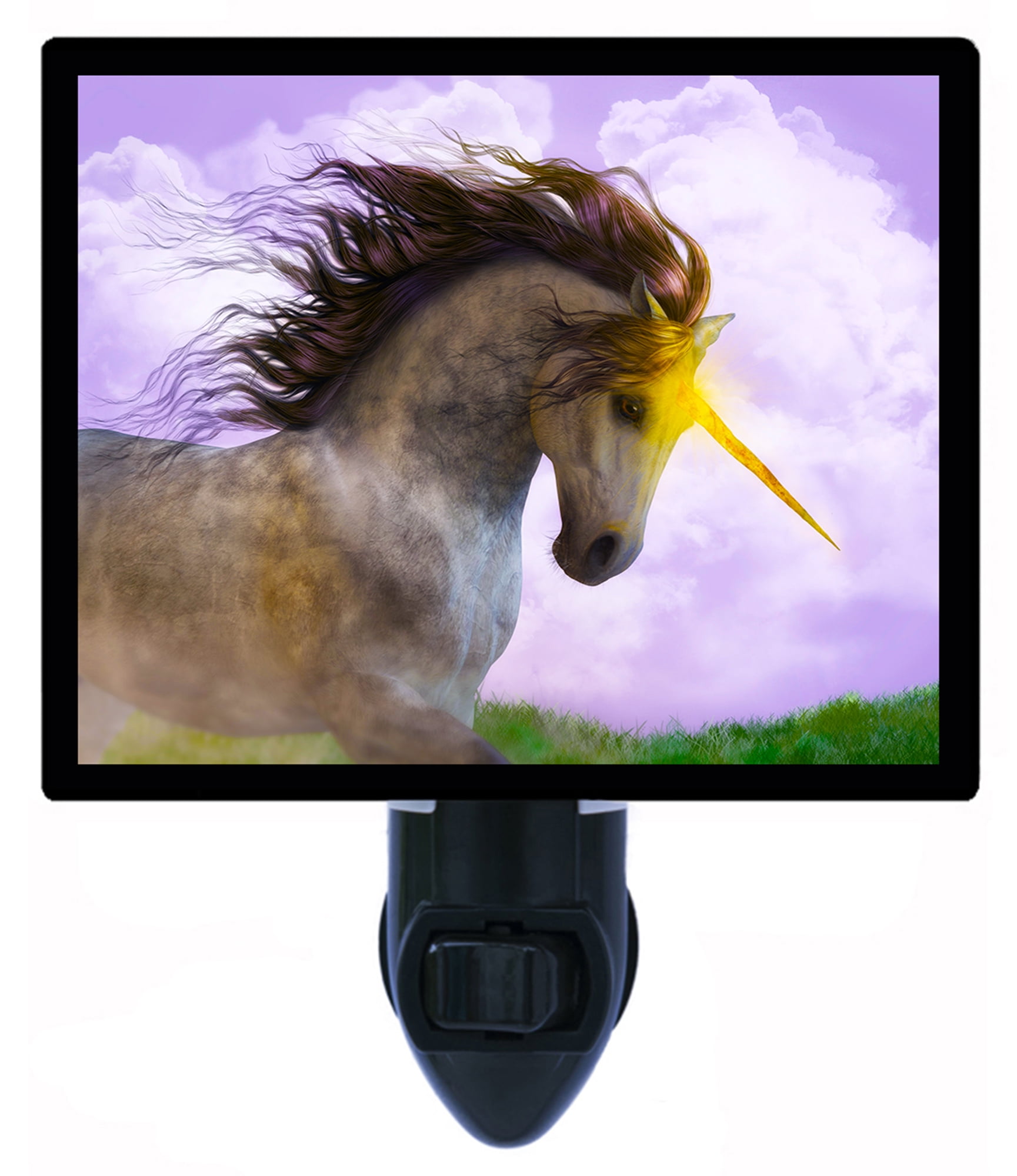 Night Light - Night Light Plus Extra Free Switchable Insert. 4 Watt Bulb, E12 Base. Unicorn with ...