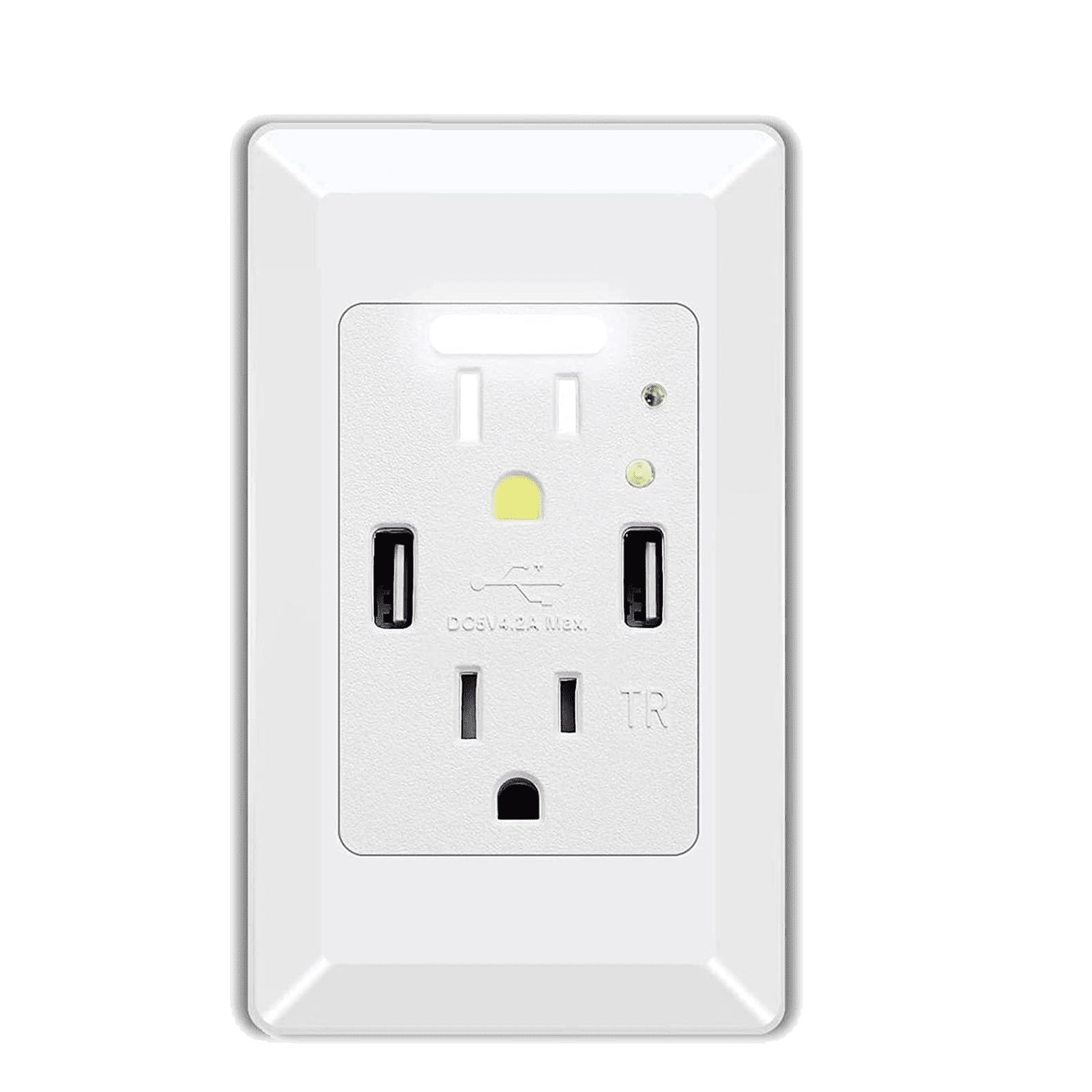 Night Light Outlet,NineLeaf 4.2A High Speed Duplex Receptacle with 2 ...