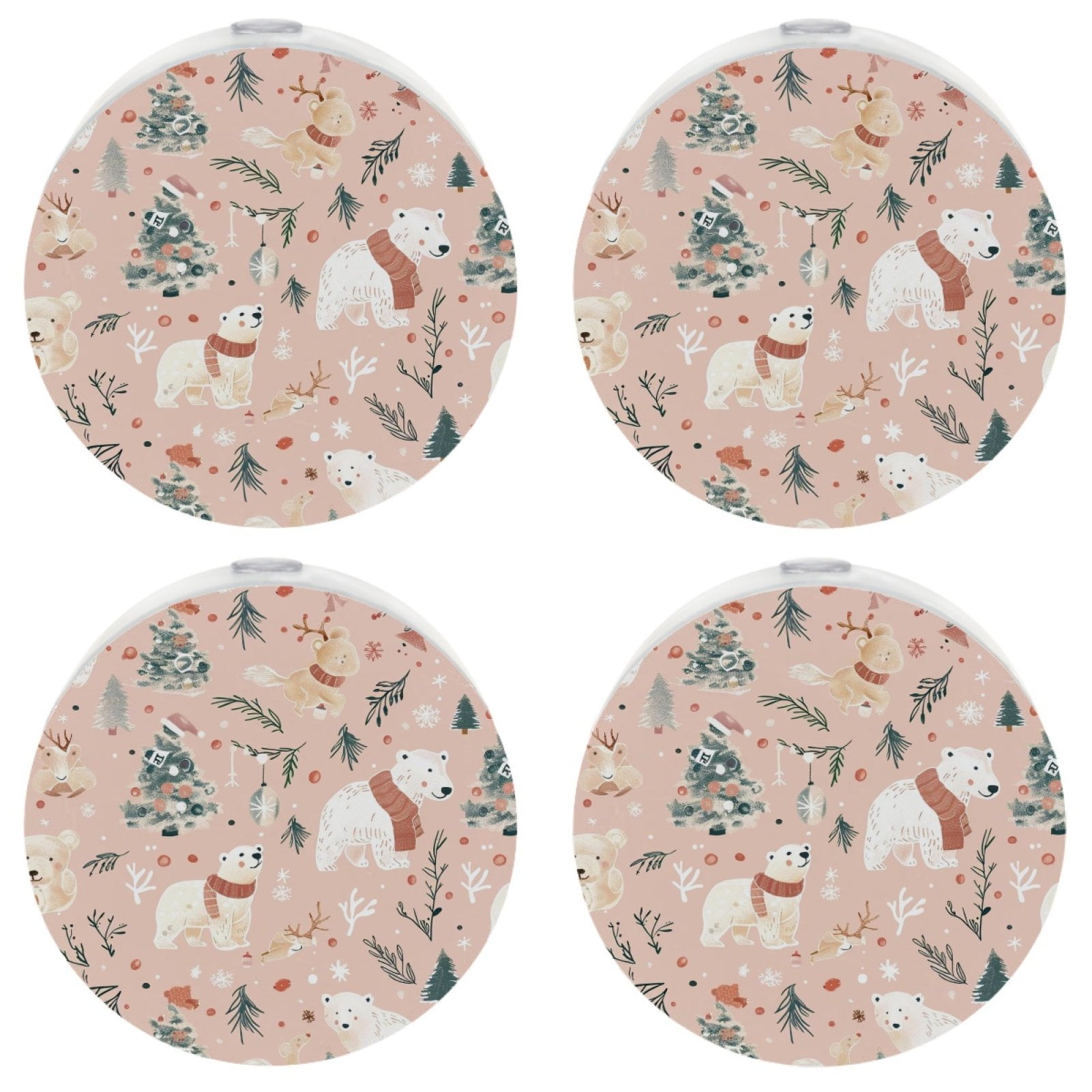 Night Light Plug into Wall for Kids & Adults，Bear Christmas Tree Sensor ...