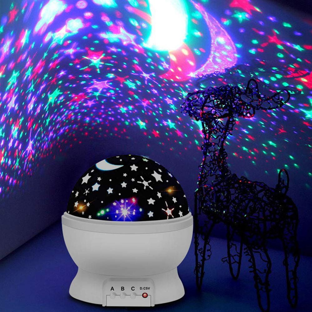 Night Light Projector , LED Starry Moon 360 Degree Rotating Cosmos ...