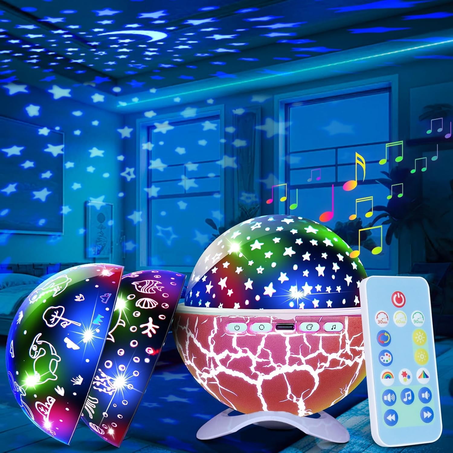 Night Light Projector Night Light for Kids with 3 Projection Films ...