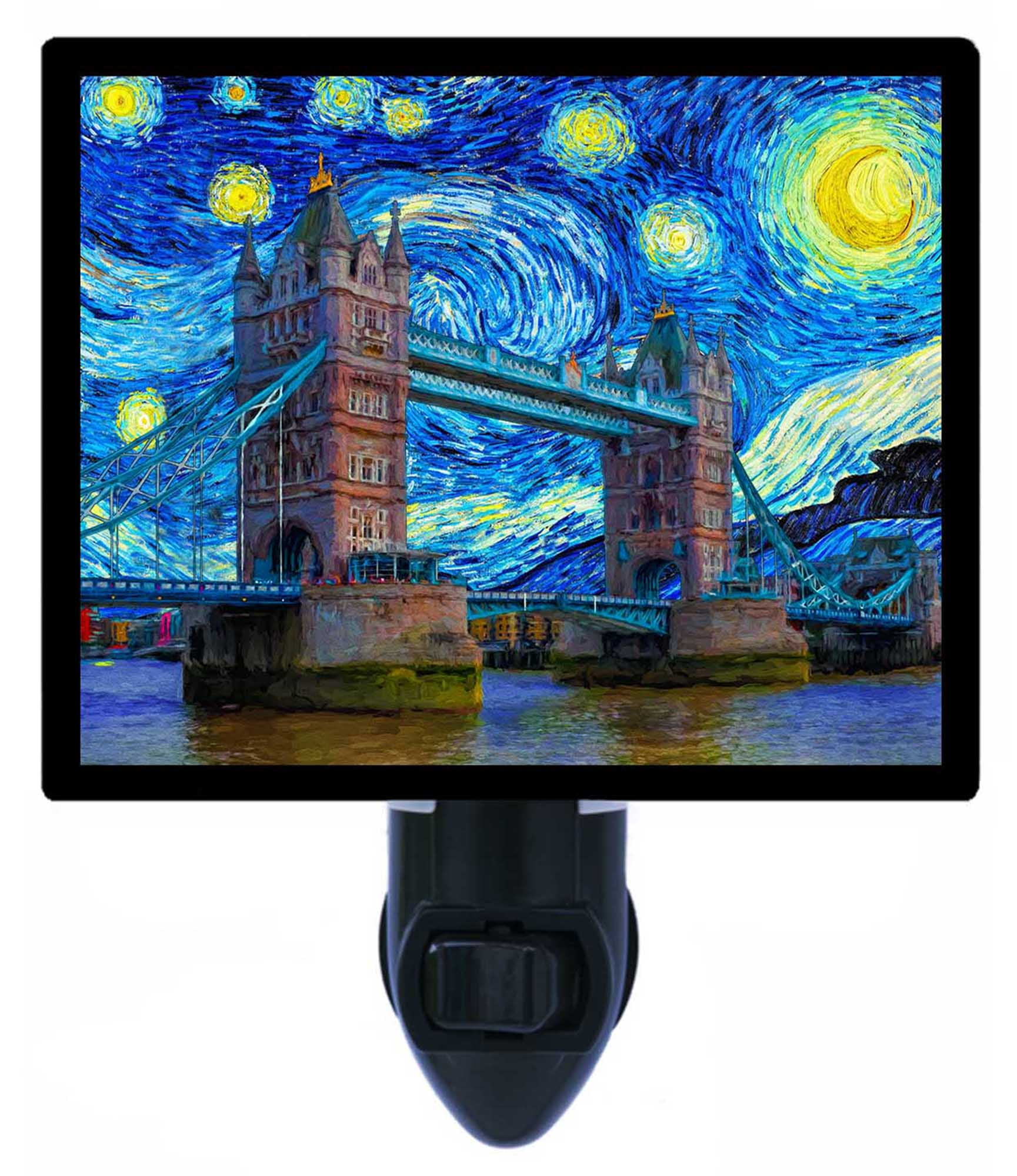 Night Light - Tower Bridge Starry Night. | Van Gogh Theme, Includes ...