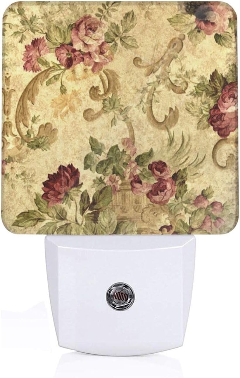 Night Light Vintage Floral Rose Victorian Style Man Plug in Night ...