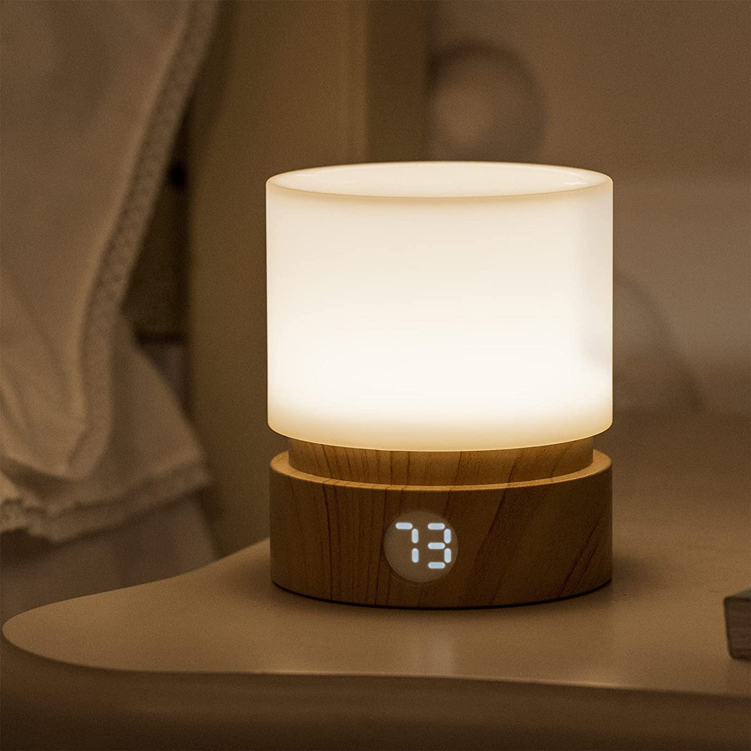 Night Light with Timer, Small Table Bedside Lamp, LED Children's Night ...