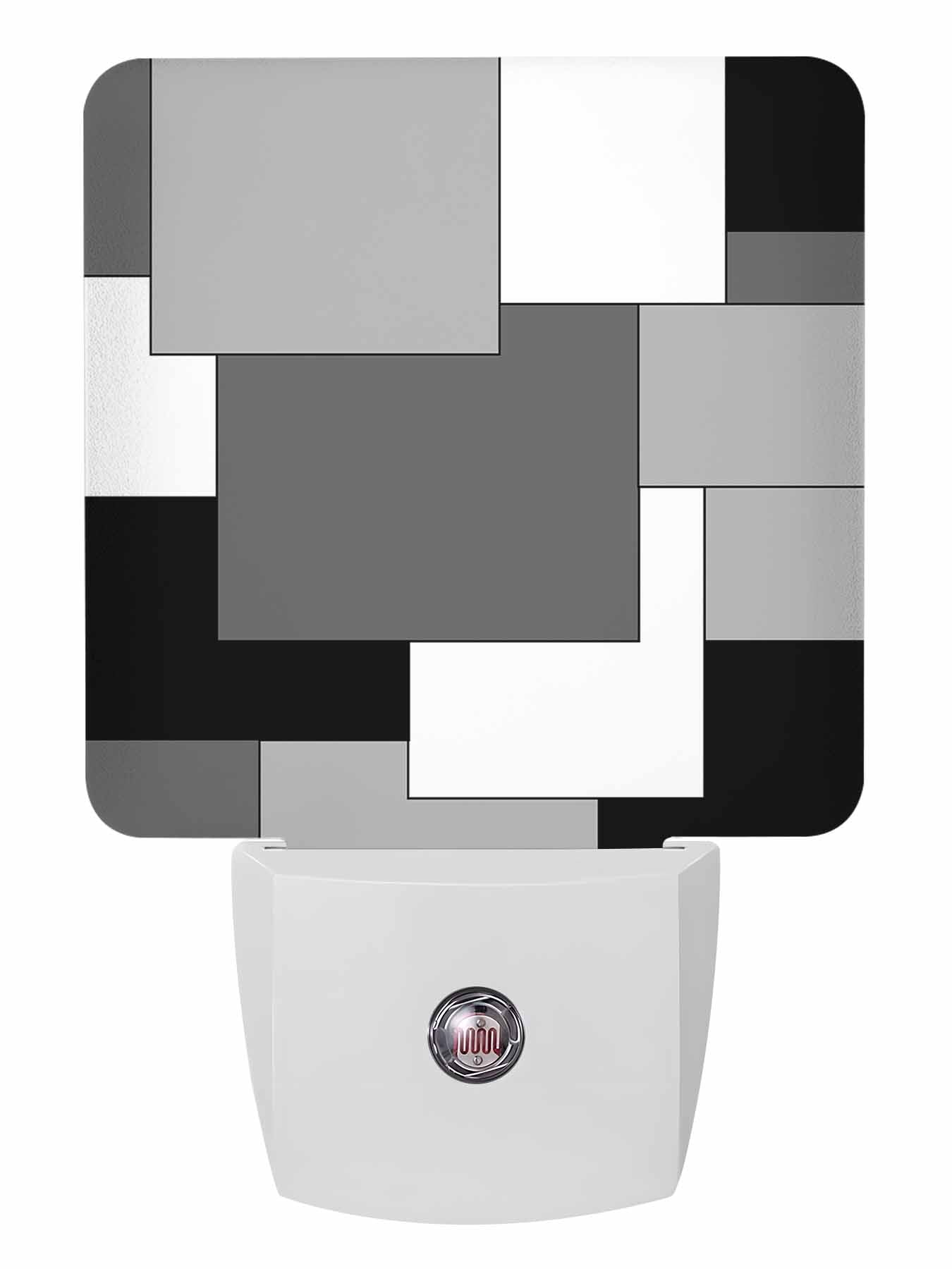 Night Lights Auto Sensor Abstract Modern Geometric Plug-in LED ...