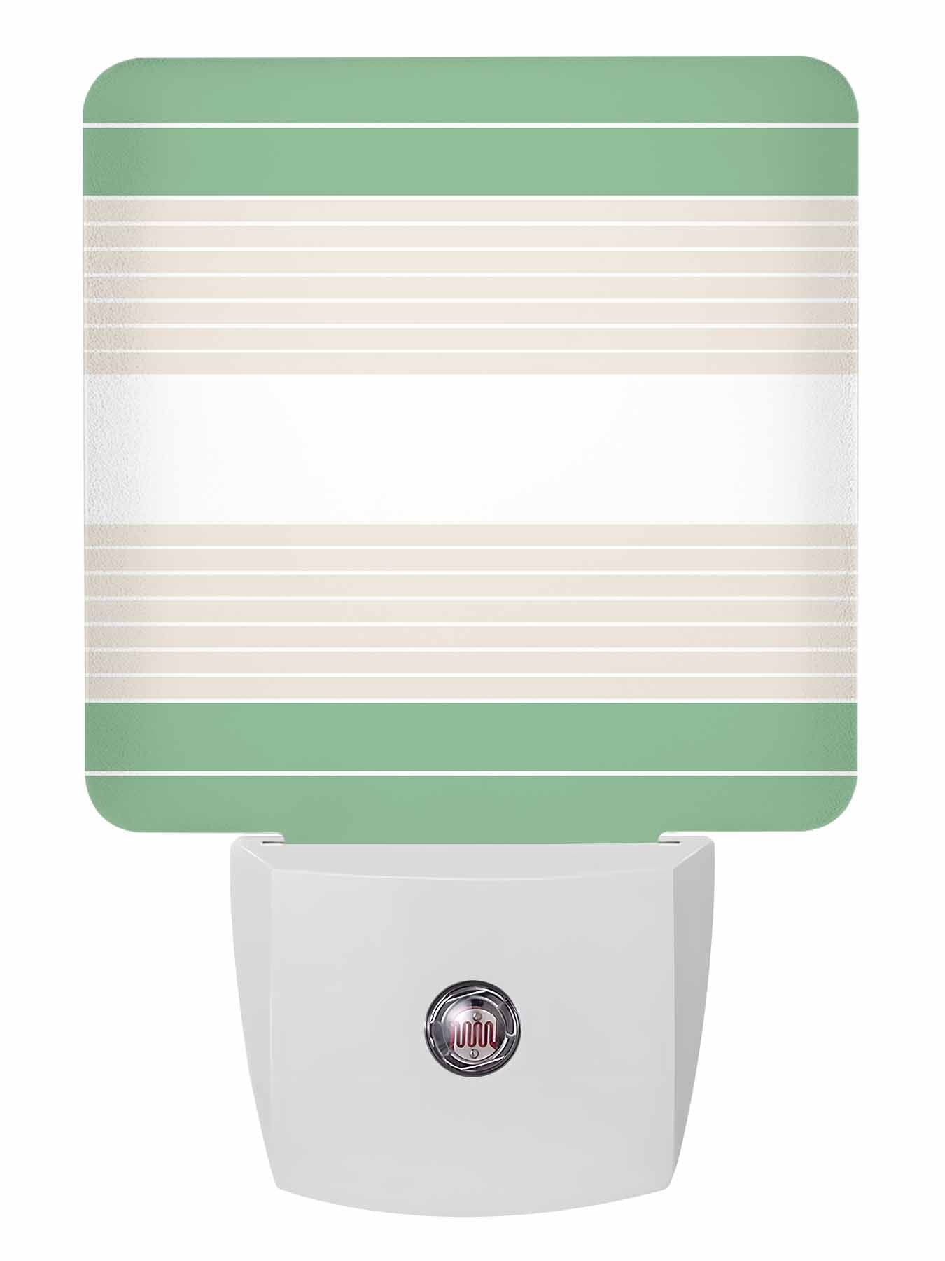 Night Lights Auto Sensor Cream Striped Plug-in LED Nightlights Lamp ...