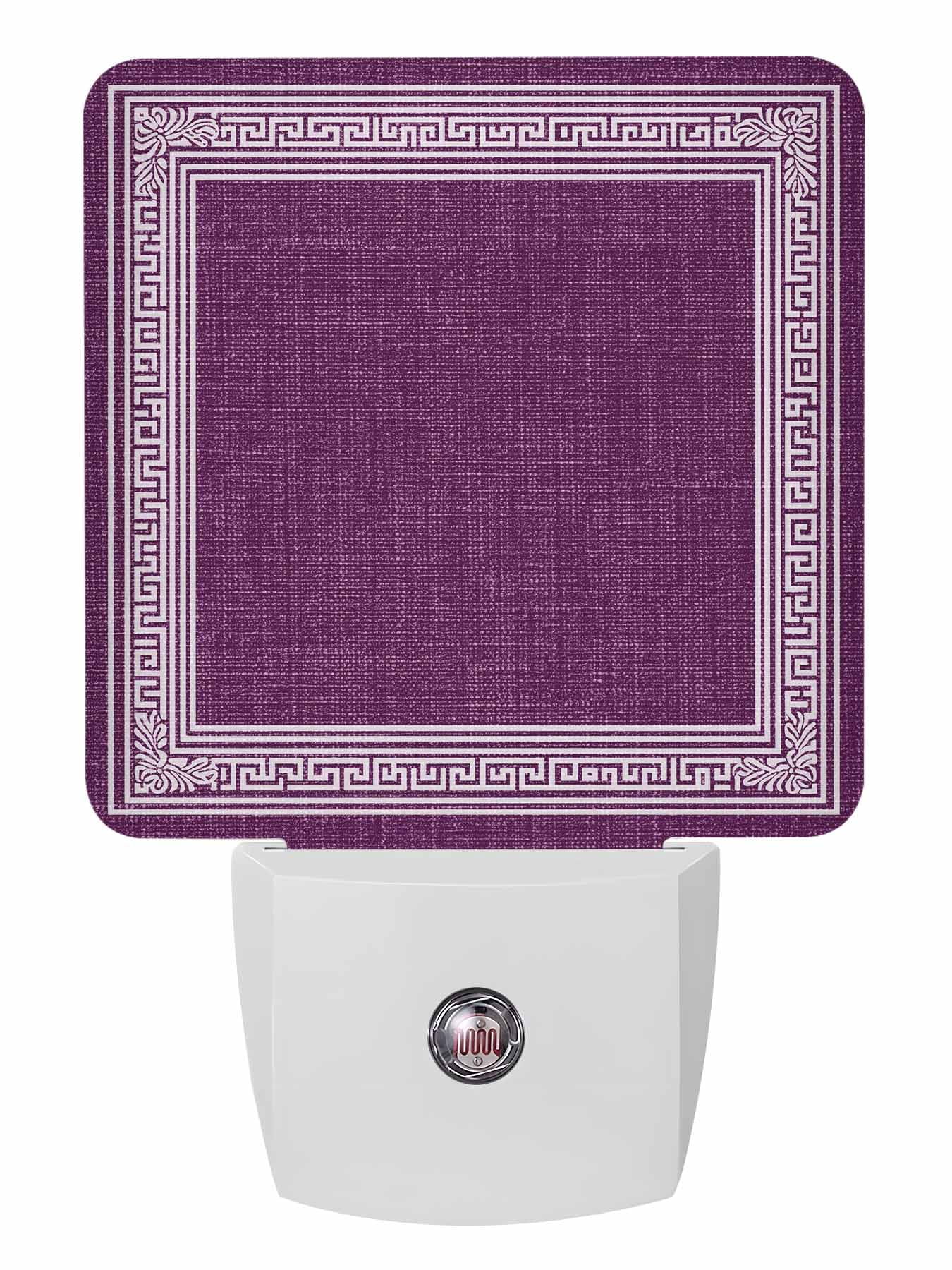 Night Lights Auto Sensor Dark Purple Linen Key Design Plug-in LED ...