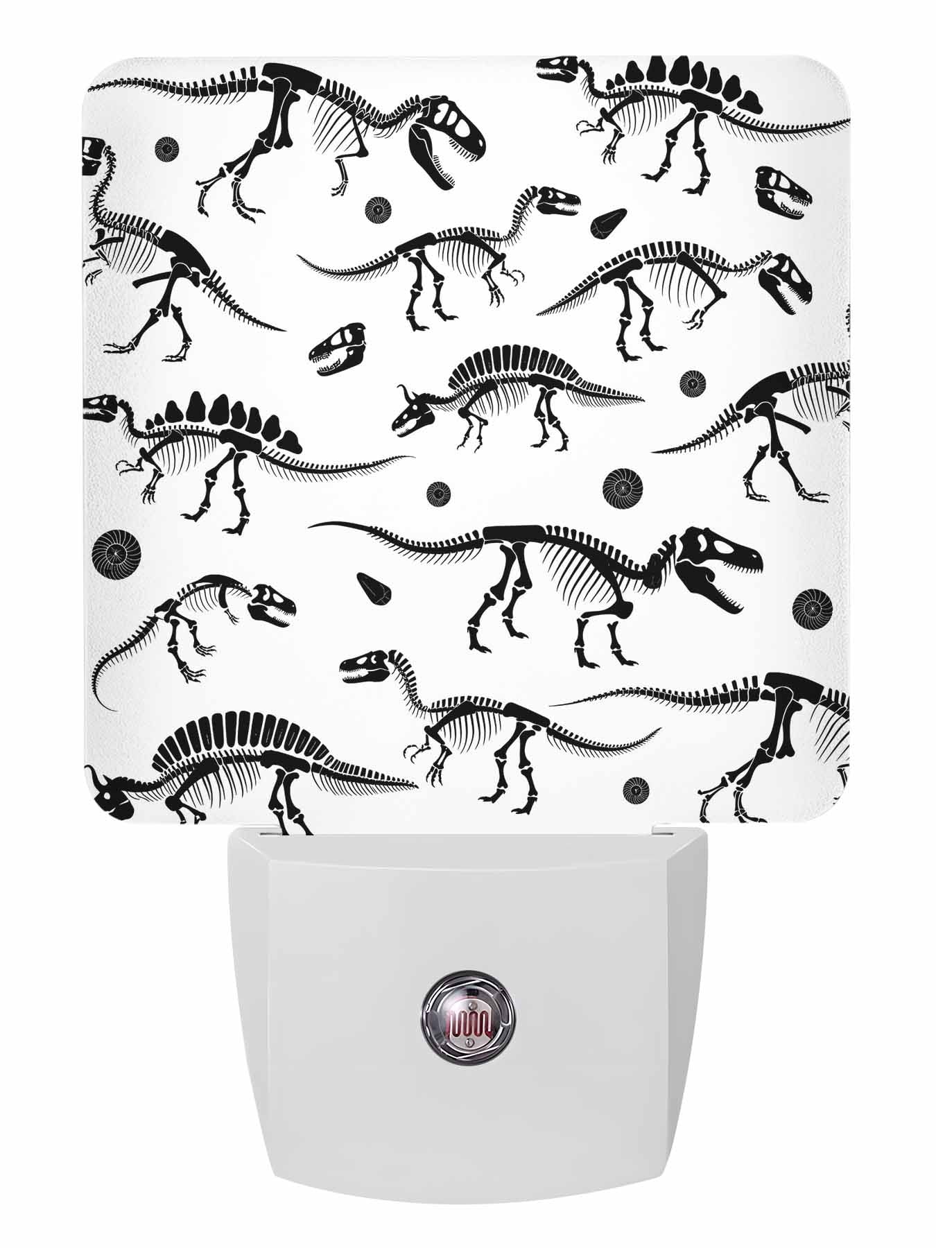 Night Lights Auto Sensor Dinosaur Fossils Plug-in LED Nightlights Lamp ...